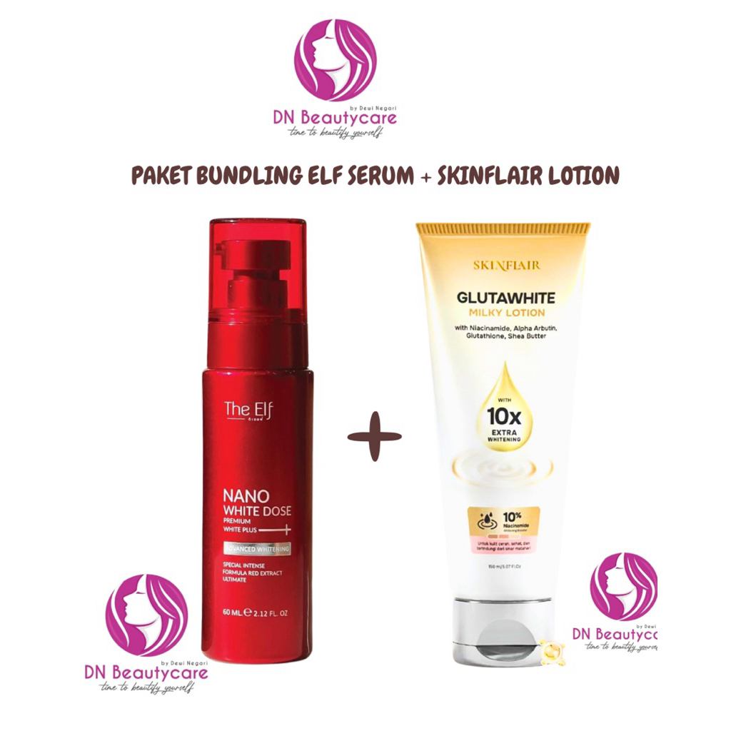 Jual PAKET BUNDLING ISI BODY SERUM THE ELF NANO + LOTION GLUTA WHITE ...