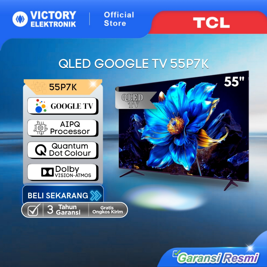 Jual TCL 55P7K / P7K QLED 4K UHD Smart Google TV 55 Inch - HVA PANEL ...