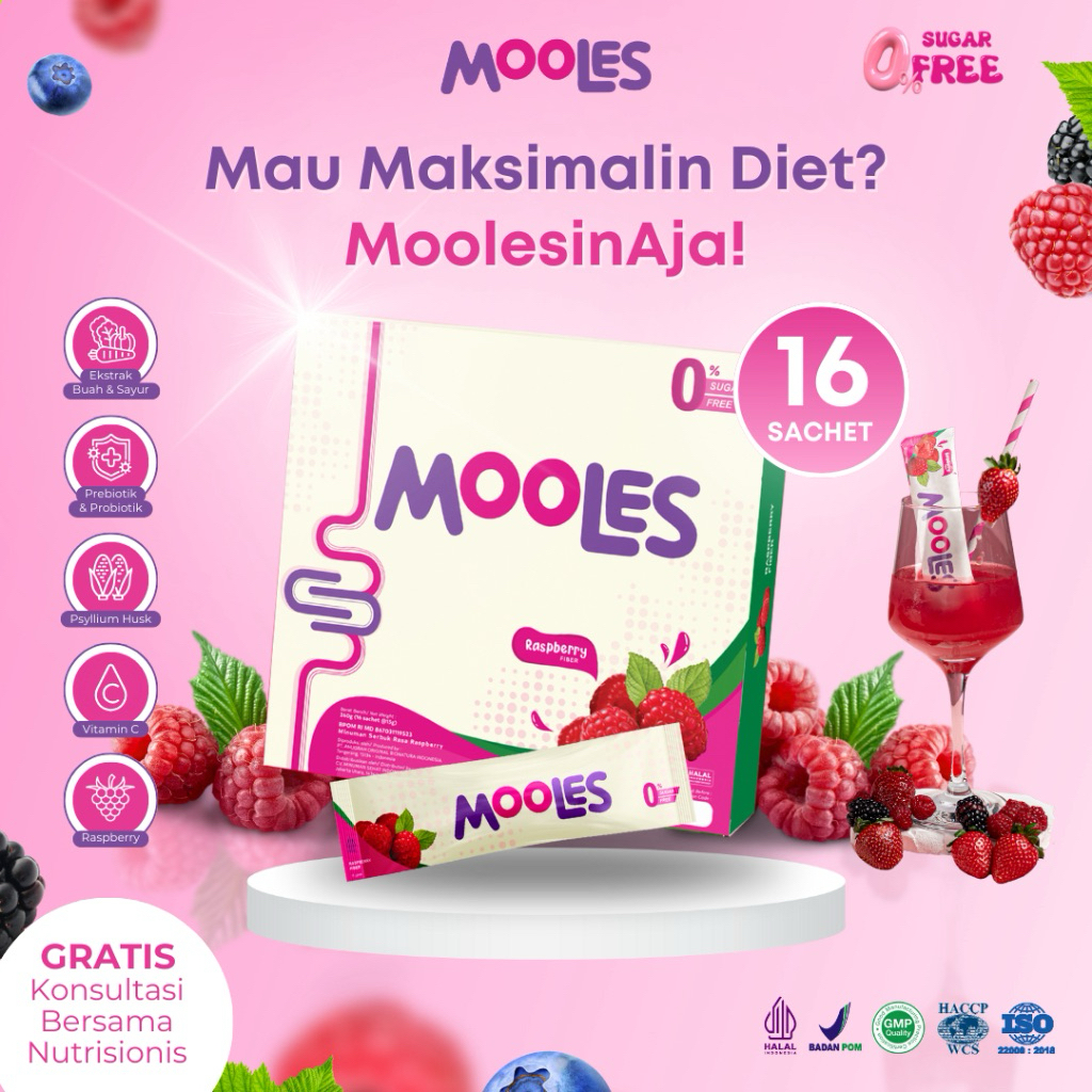 Jual Mooles Fiber Drink — Minuman Serat Alami Rasa Raspberry Setiap ...
