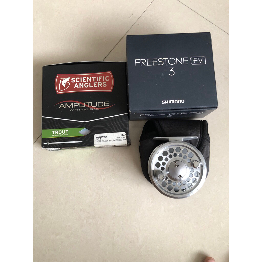 Jual reel dan line fly fishing shimano frestone second | Shopee Indonesia