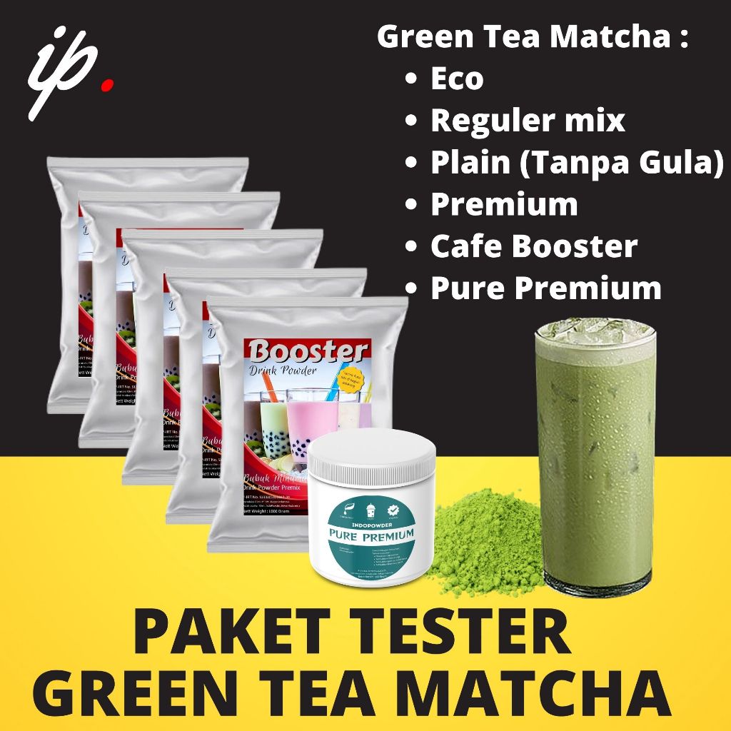Jual Indopowder - PAKET TESTER / SAMPLE Bubuk Minuman GREEN TEA MATCHA ...