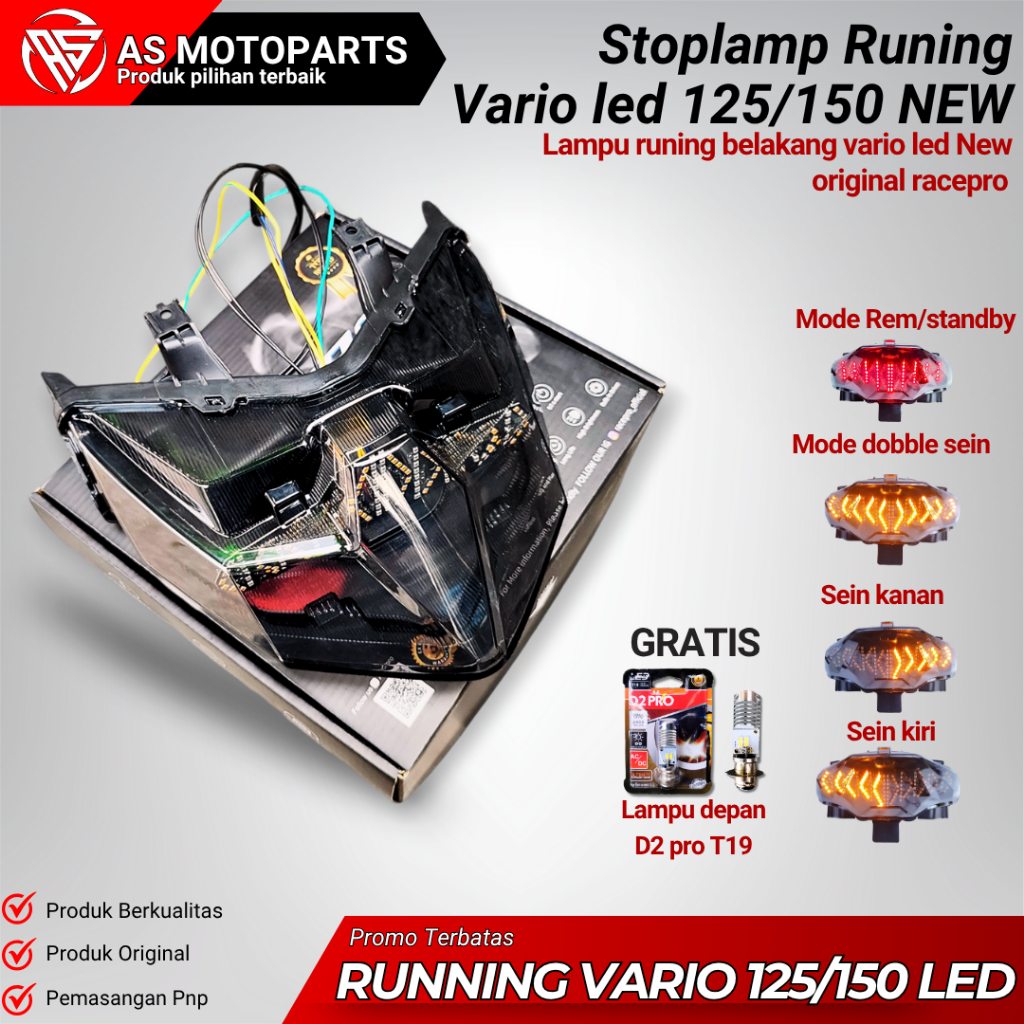 Jual LAMPU RUNNING STOPLAMP VARIO 125/150 LED NEW VARIO 125/150 LED OLD ...