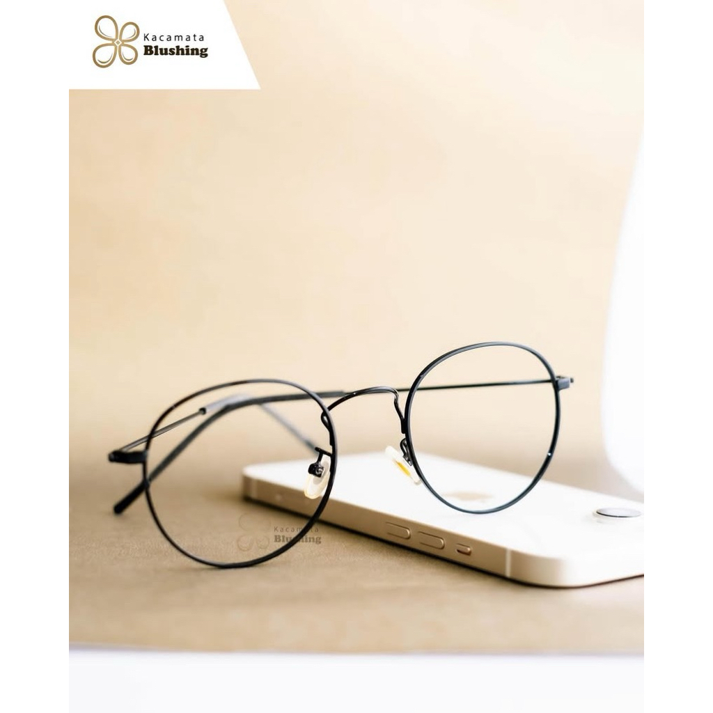 Jual Kacamata Blushing - Frame Kacamata Rocky Fully Black | Shopee Indonesia