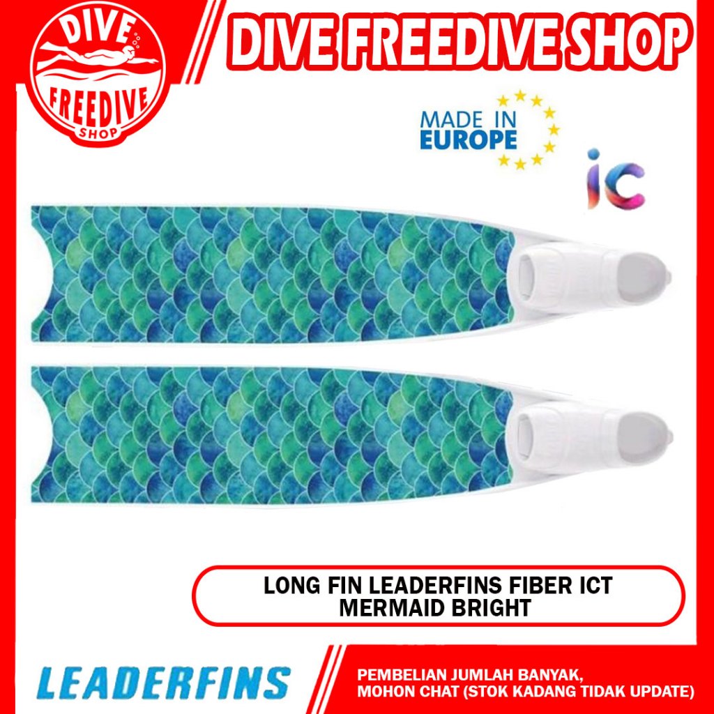 Jual Long Fin Leaderfins Fiberglass ICT Mermaid Bright Fins Kaki Katak ...