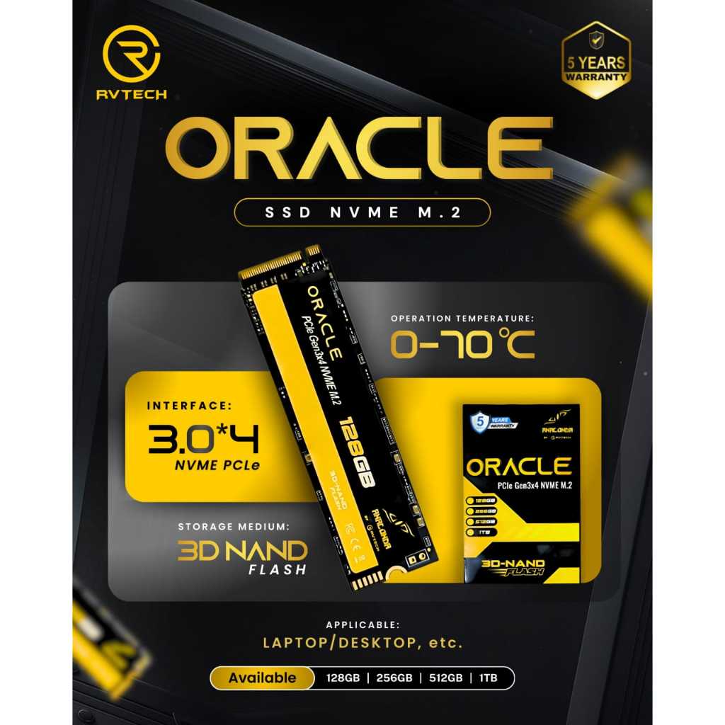 Jual oracle m.2 ssd rvtech 128GB 128 GB nvme m2 gen3 gen 3 | Shopee ...