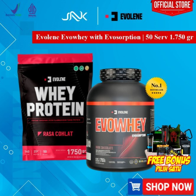 Jual Evolene Evowhey with Evosorption 1750gr 50 Serv | Susu Whey ...