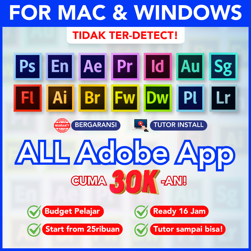 Jual [WIN & MAC] Adobe ALL Apps | Dibantu Sampai Terinstall! | Shopee ...