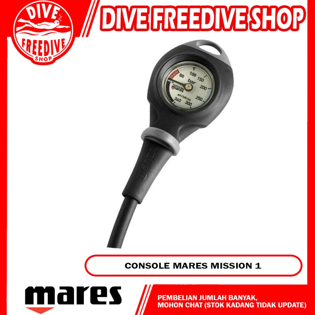 Jual Console Mares Mission 1 Single Pressure Module Gauge Depth SPG Alat Ukur Cek Tekanan Tabung ...