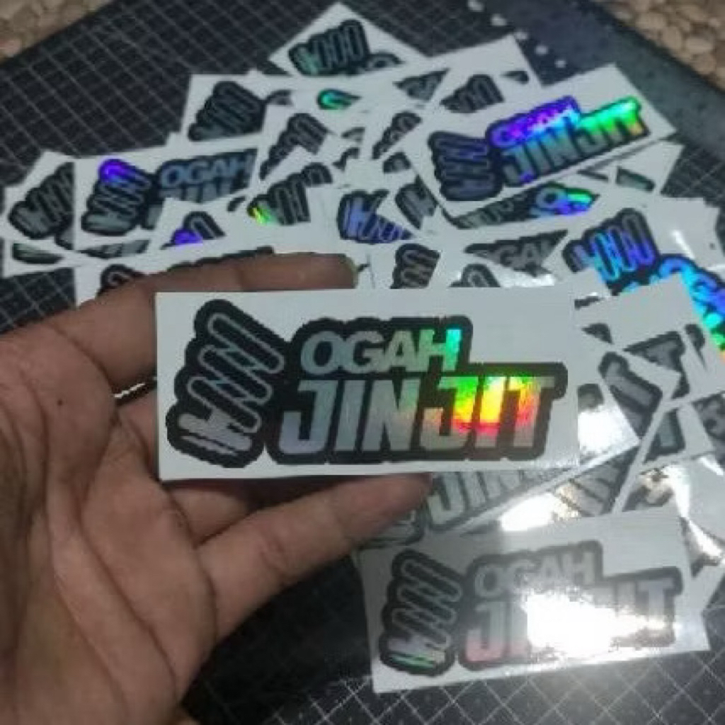 Jual Stiker Ogah Jinjit Motor (Vinyl / Hologram) - Print & Cut Mesin ...