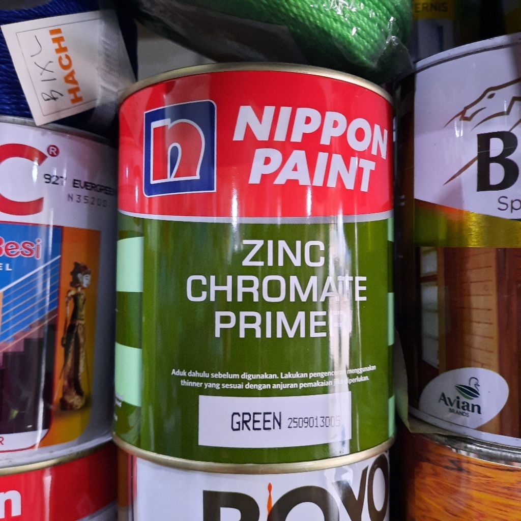 Jual Cat Dasar Meni Besi Nippon Paint Zinc Chromate Primer 1 kg / Hijau ...
