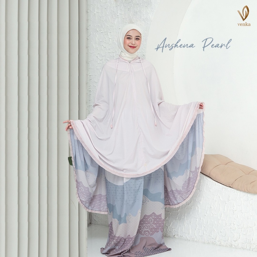 Jual Venka Prayer Set Mukena Travel Anshena Pearl | Shopee Indonesia