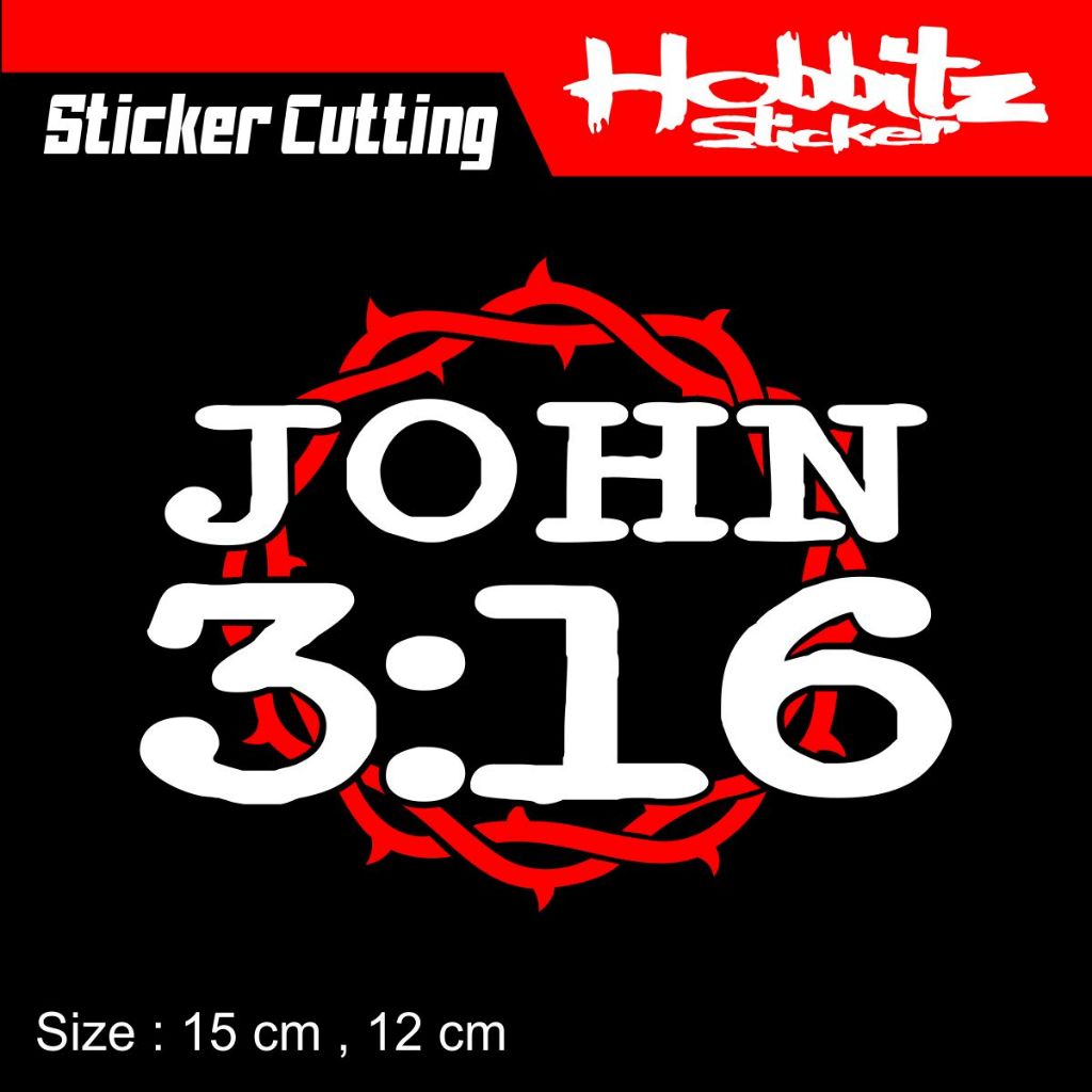 Jual Sticker Cutting John 3 16 Stiker Skotlite Reflektif Hologram ...