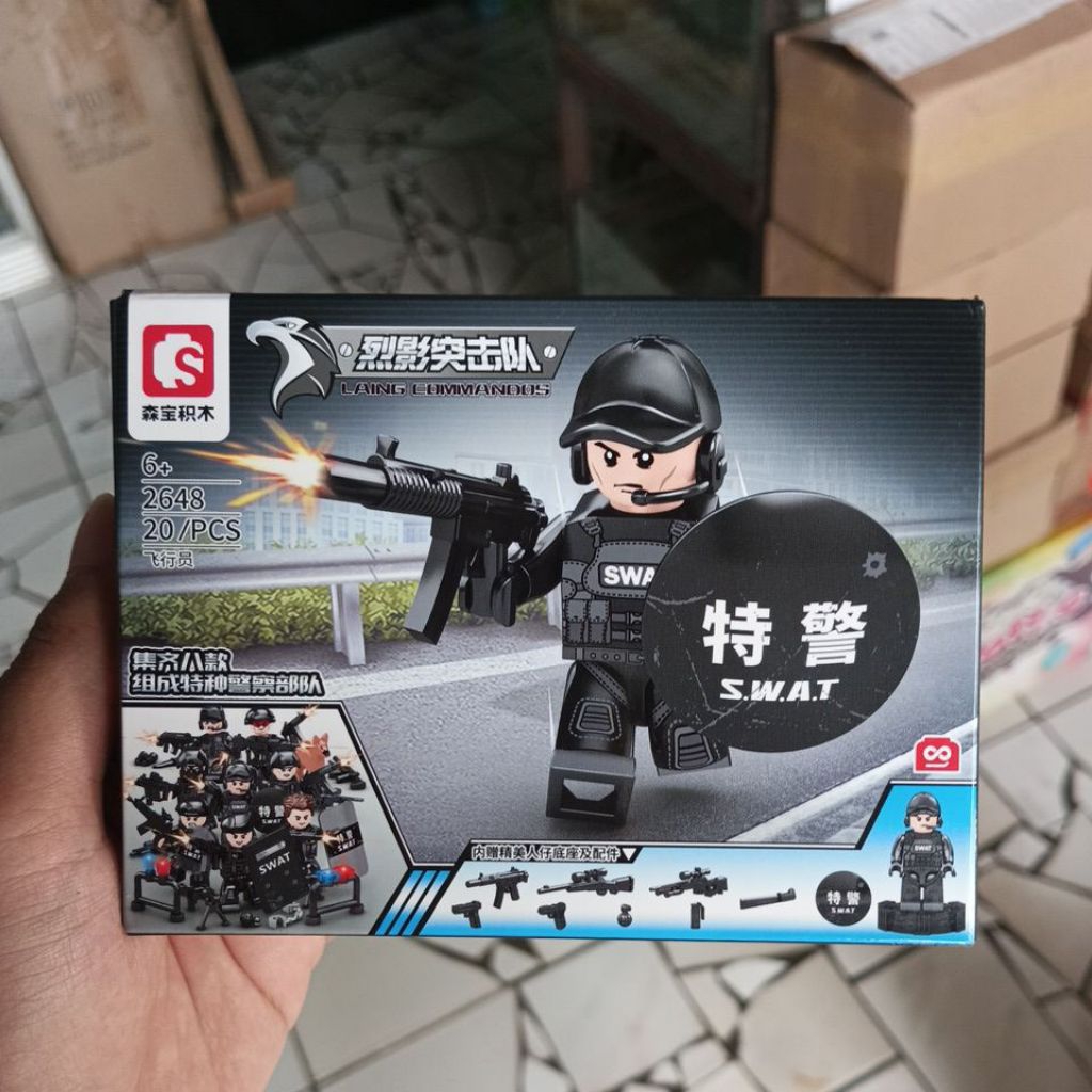 Jual SEMBO Brick Box Lego SWAT Box Kotak Bagus | Shopee Indonesia
