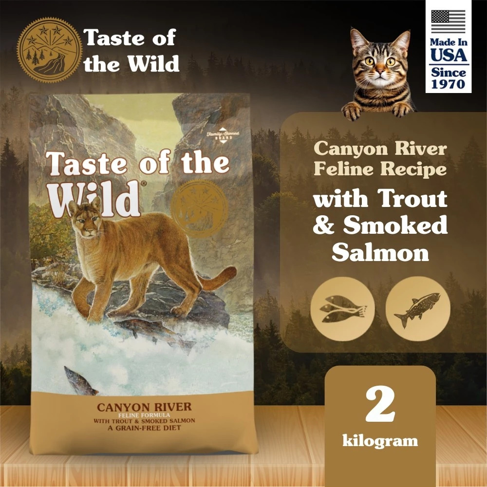 Jual Taste Of The Wild Cat Food 2kg Grain Free Canyon River Trout ...