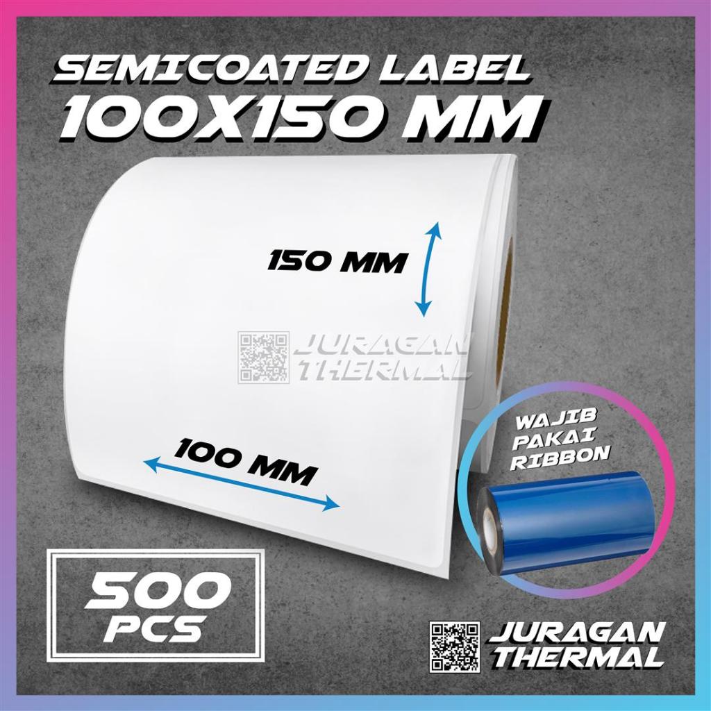 Jual [ 500 PCS ] Label Printer Barcode Semicoated 100 X 150 - 100mm x ...
