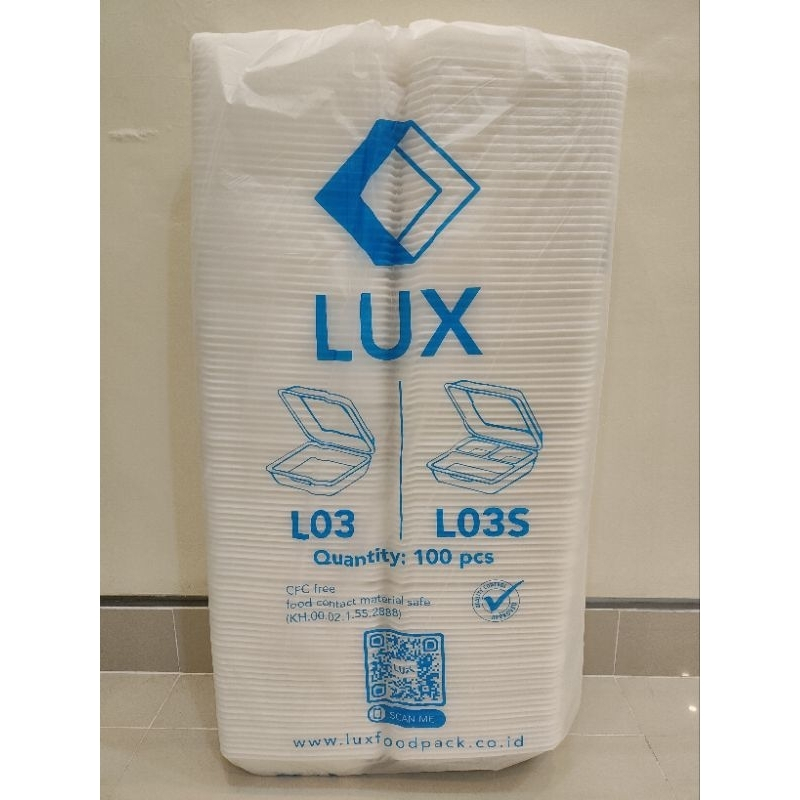 Jual MURAH kotak makan sterofoam nasi MERK LUX L-03 & L01/ styrofoam ...