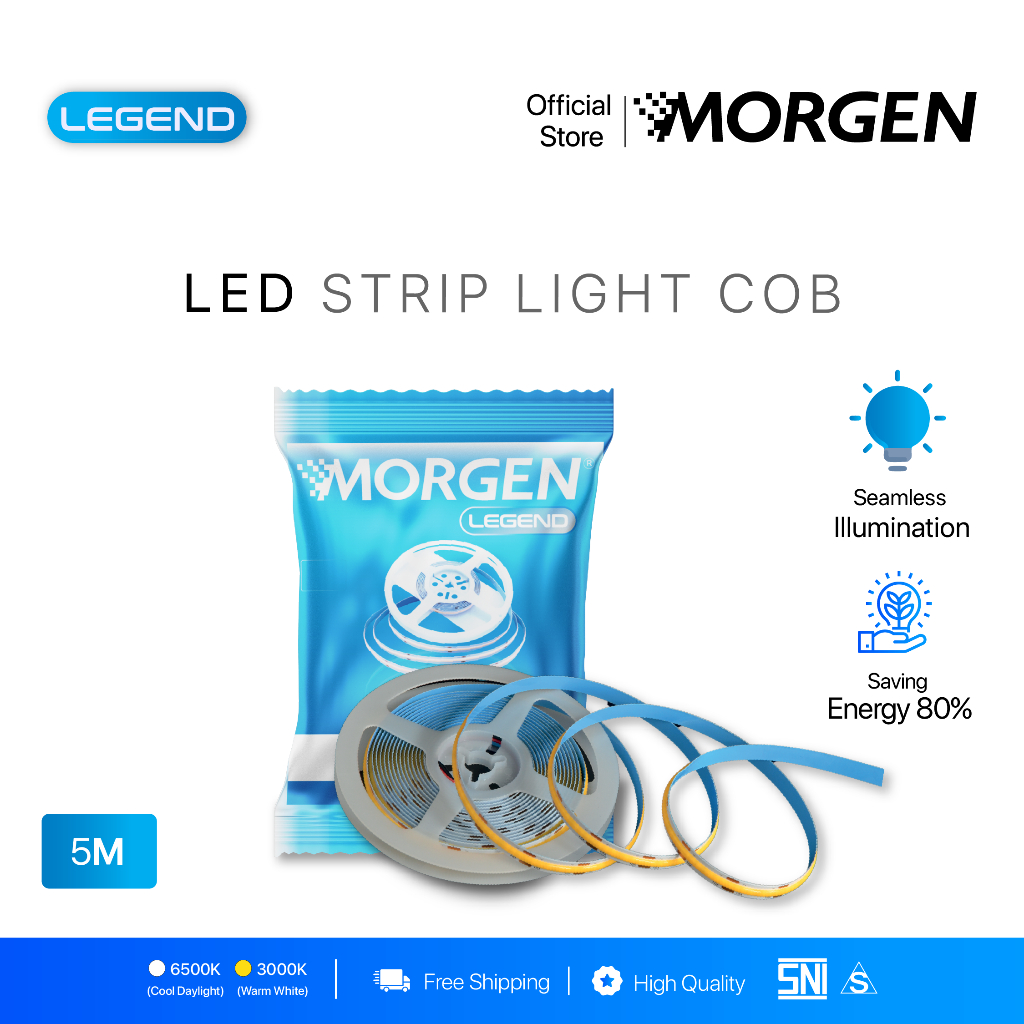 Jual Morgen LED Strip Light COB Legend Series 5 Meter | Shopee Indonesia
