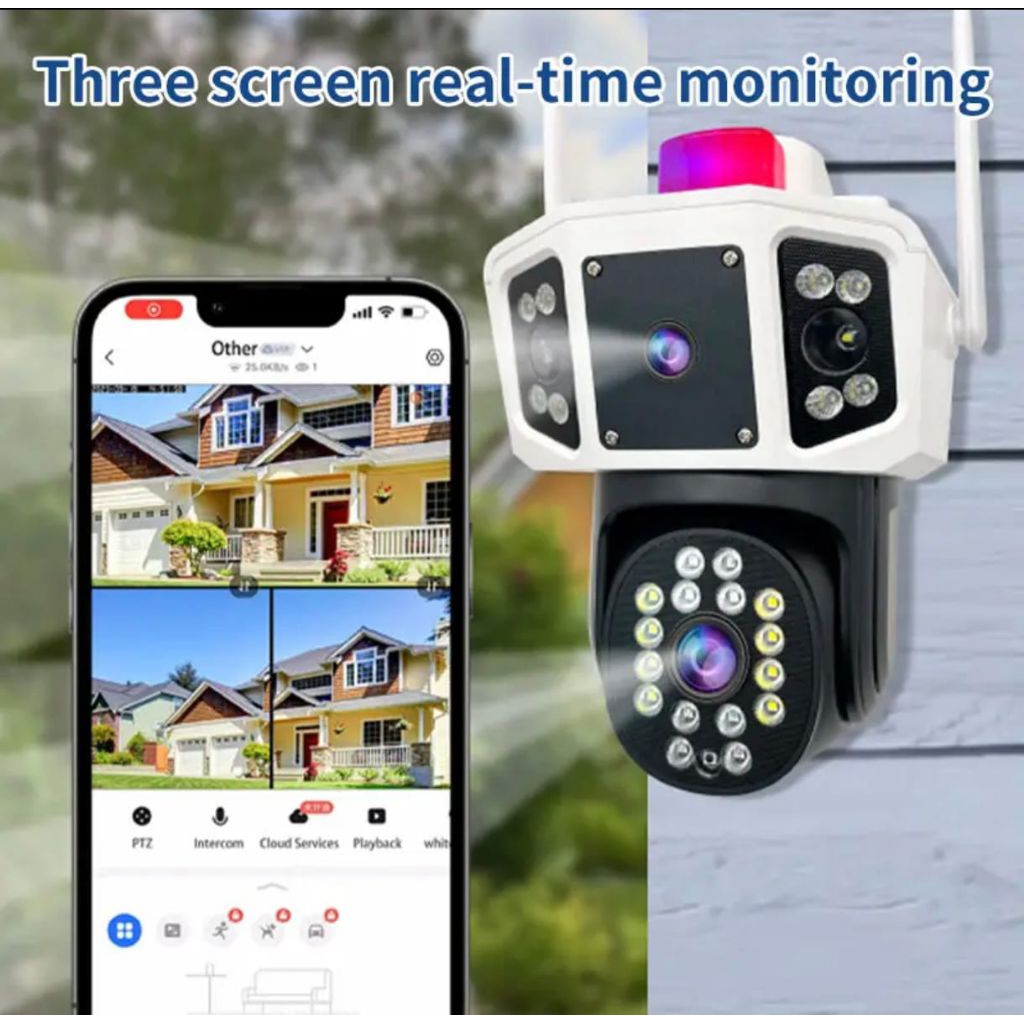 Jual New Ip Camera YOOSEE Outdoor Cctv Tiga Lens Waterproof Ptz Speed ...