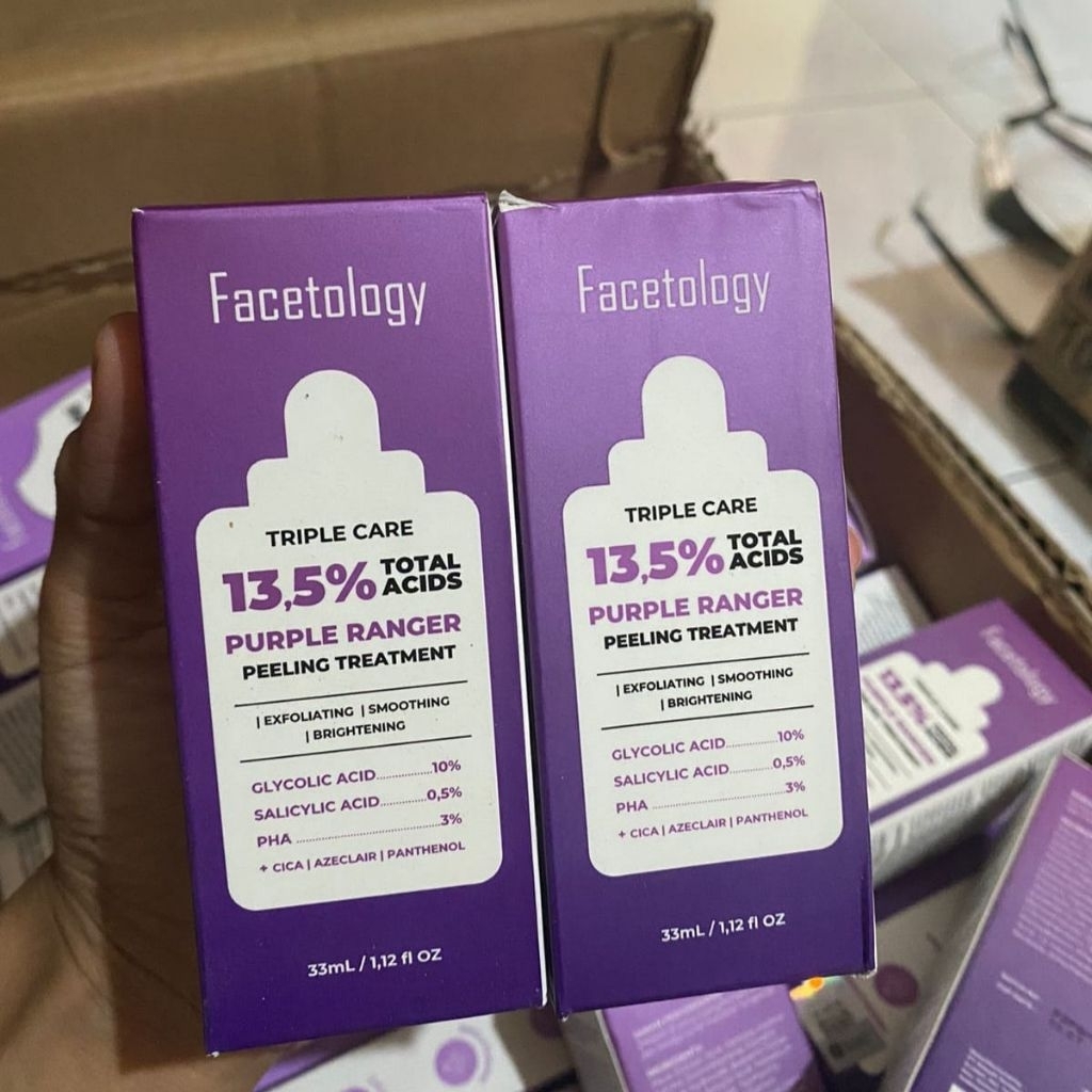 Jual Facetology triple care 13,5% total acids purple ranger peeling ...