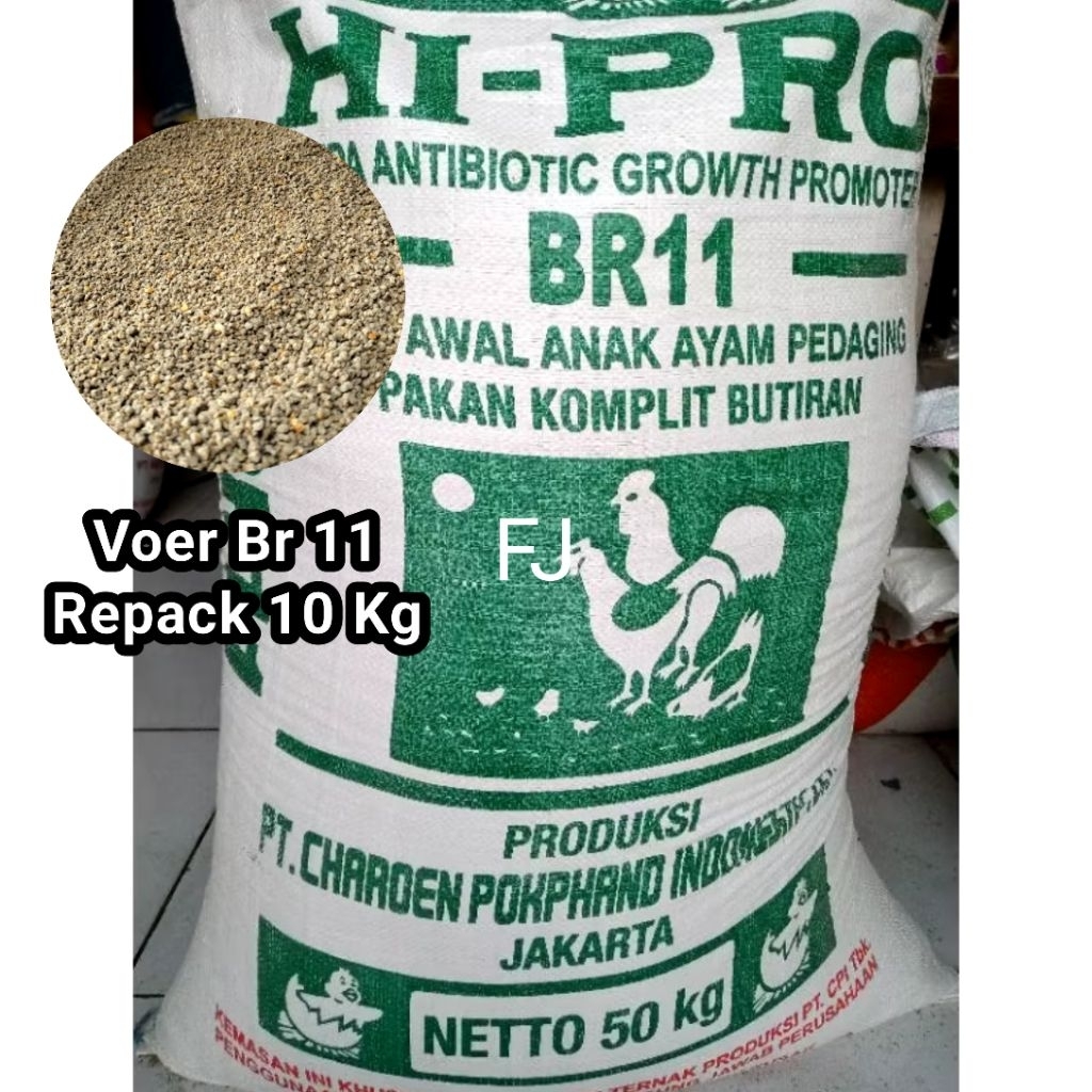 Jual pakan ayam pedaging BR 11 HI-PRO pakan unggas repack 10 kg ...