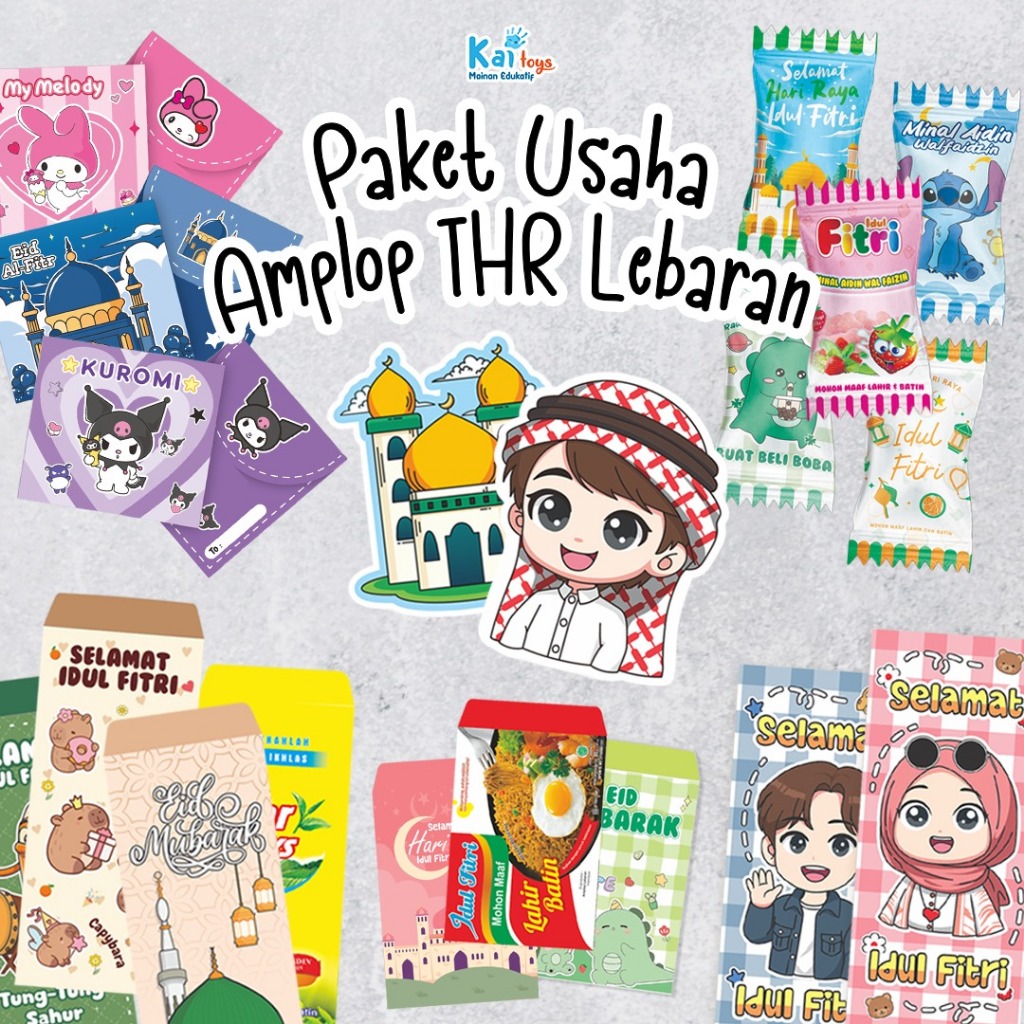 Jual Paket Usaha Amplop Lebaran Besar / Kecil / Permen / Kombinasi / 3D ...