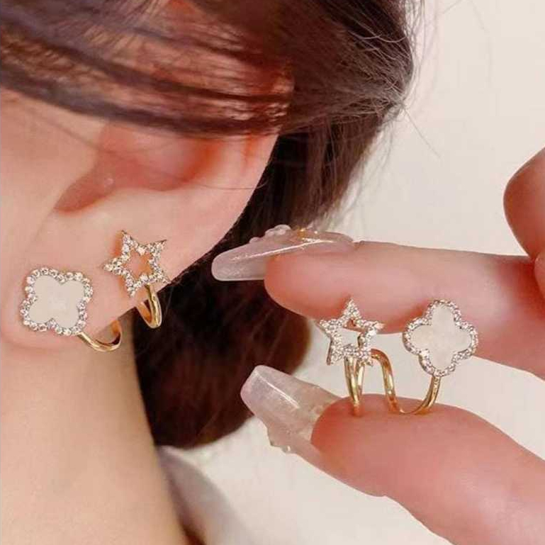 Jual A30 - Anting Stacey Lucu Cantik Imut Clover Dan Stars / Perhiasan ...