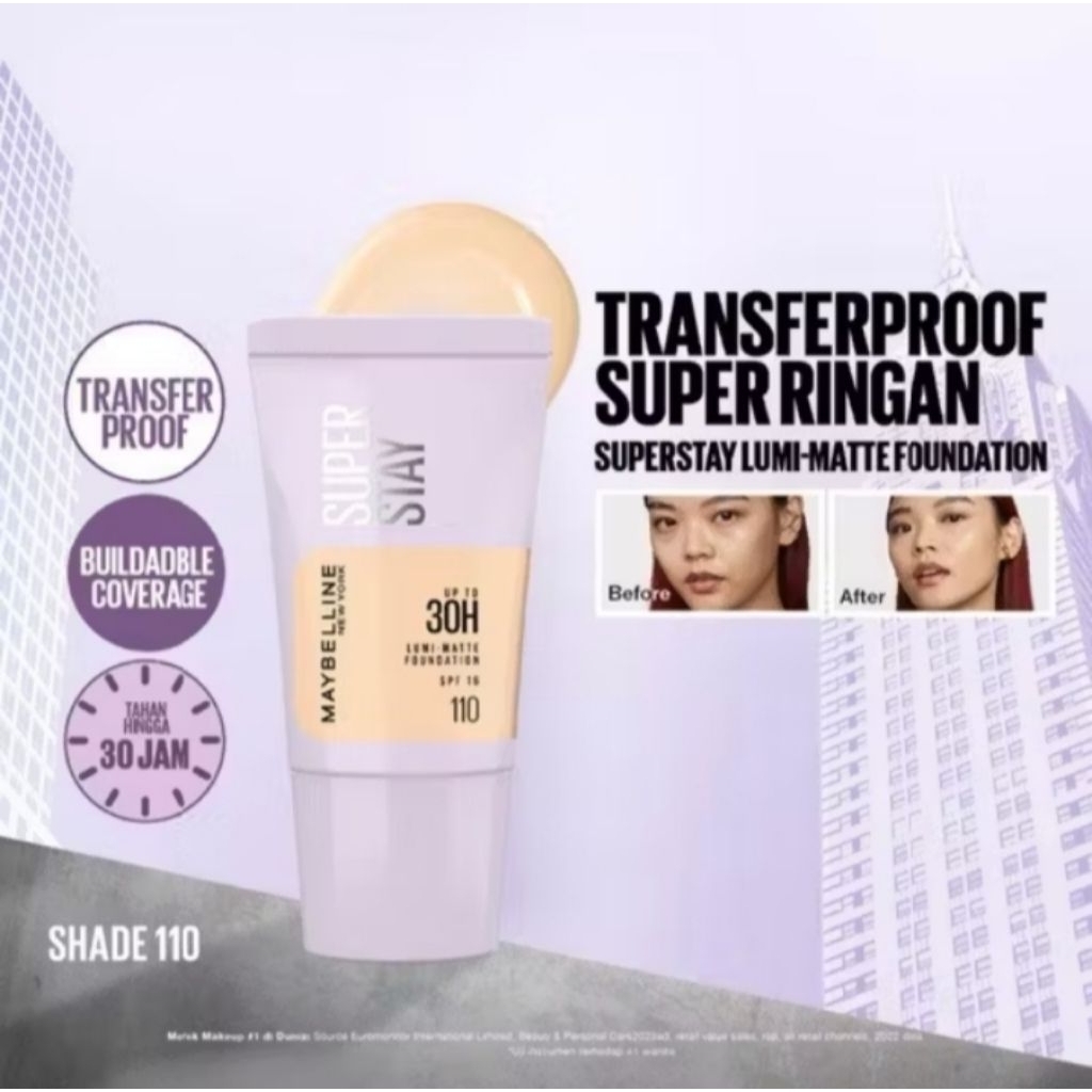 Jual Maybelline Superstay Lumi-Matte Foundation 18Ml | Shopee Indonesia