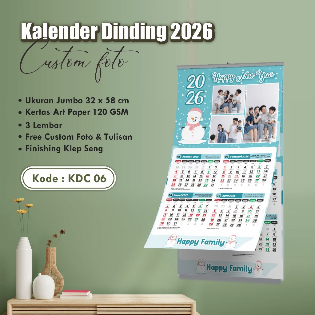 Jual CETAK KALENDER DINDING CUSTOM -KALENDER JUMBO CUSTOM FOTO ...
