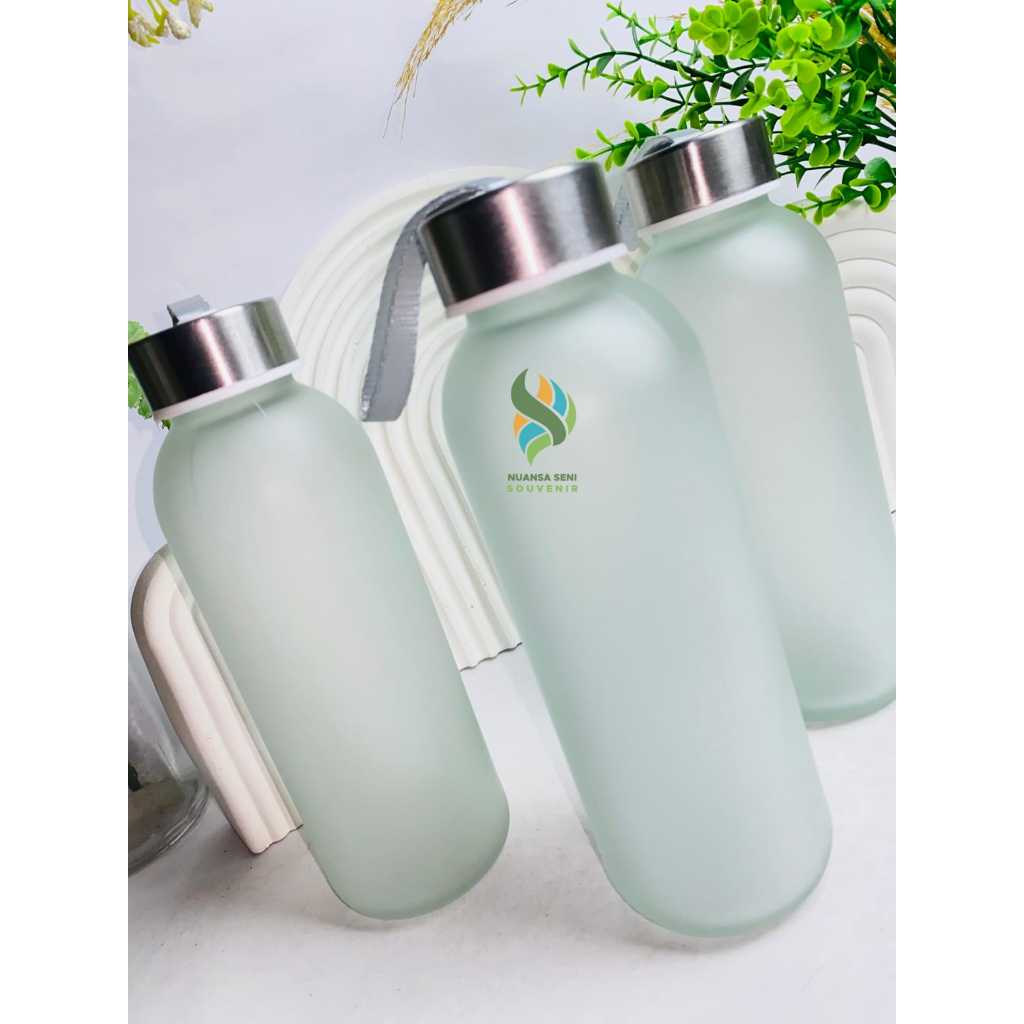 Jual Souvenir Botol Kaca Minum 420ml Botol Kaca Doff Botol Infused ...