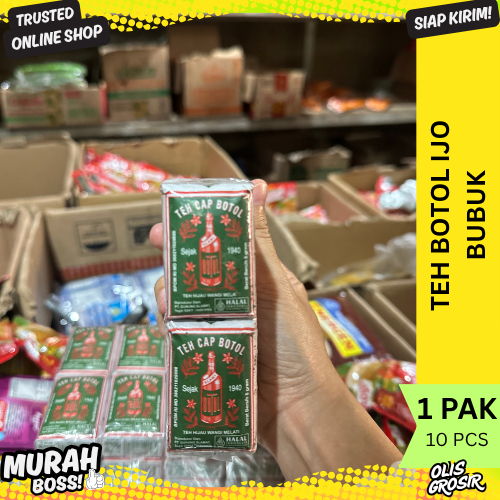 Jual Teh Cap Botol Ijo Bubuk Tubruk Isi 10 Pcs (1 Pak) | Shopee Indonesia