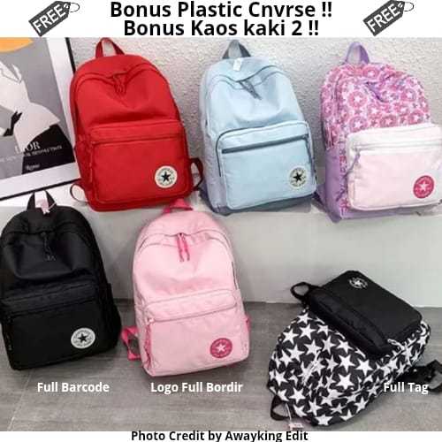 Jual TAS CONVERSE BASIC GO 2 CANVAS BAGPACK / TAS CANVAS / TAS SEKOLAH ...