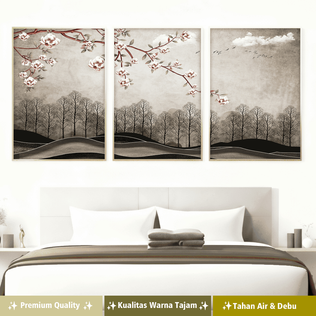 Jual Hiasan Dinding Ruang Tamu Minimalis Lukisan CANVAS INCLUDE FRAME ...
