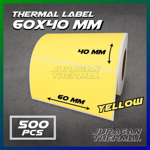 Jual [ 500 PCS ] Label Barcode Thermal KUNING 60 x 40 Kertas Sticker ...
