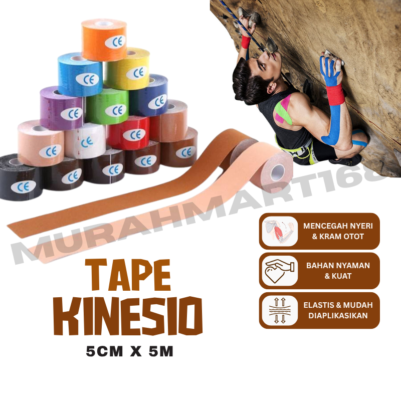 Jual Kinesiology Tape Plester/ Kinesio Tape Taping Kinesiology Tape 5CM ...