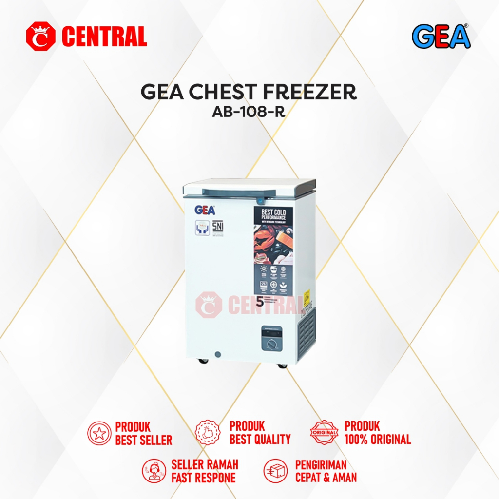 Jual CHEST FREEZER GEA GETRA AB-108-R/FREEZER 100 LITER | Shopee Indonesia