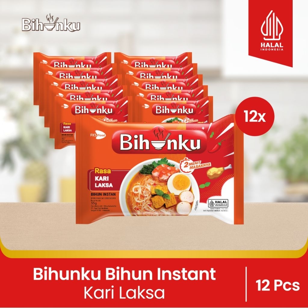 Jual Paket Bundling - Bihunku Instan - Kari Laksa - 55gr - 12 pcs ...
