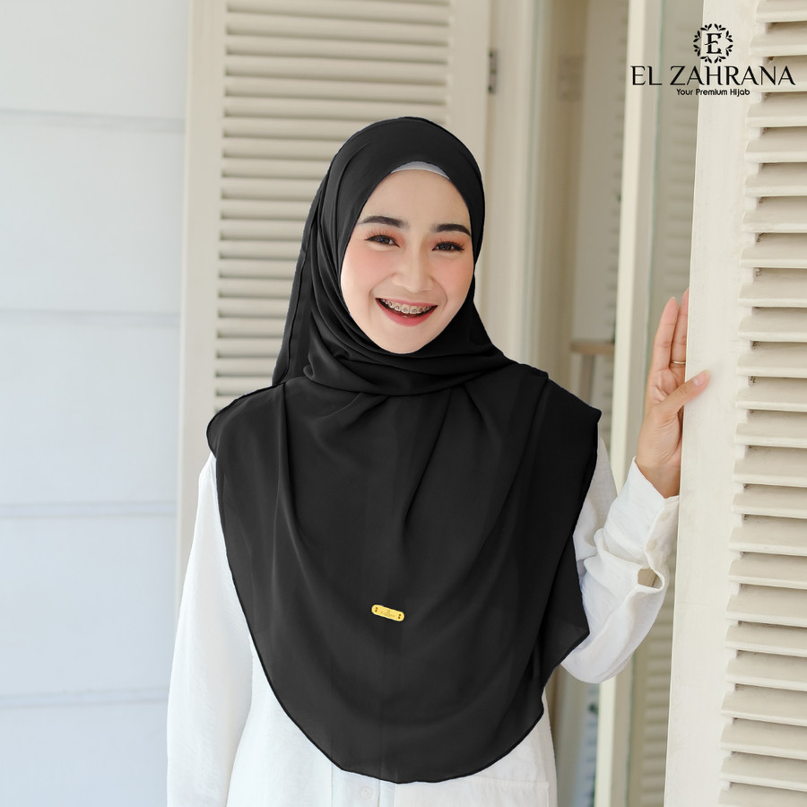 Jual HIJAB Pashmina Oval Malay Ceruty Babydoll Premium Shawl Oval Model EL ZAHRANA | Shopee ...