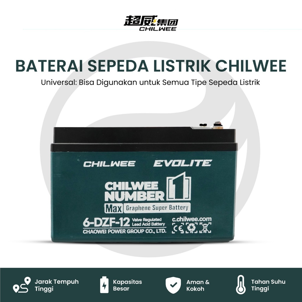 Jual Baterai / Aki Chilwee Evolite Premium 12V 12Ah – Original ...