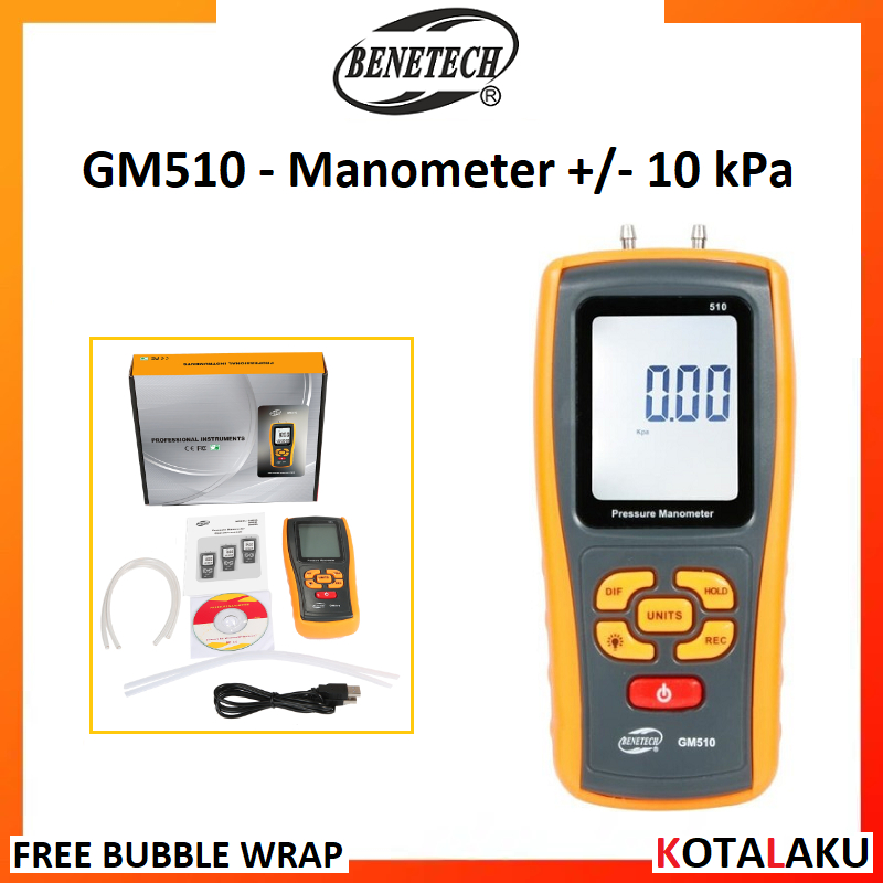 Jual Benetech GM510 GM 510 Digital Manometer Pressure Gauge Alat Ukur ...