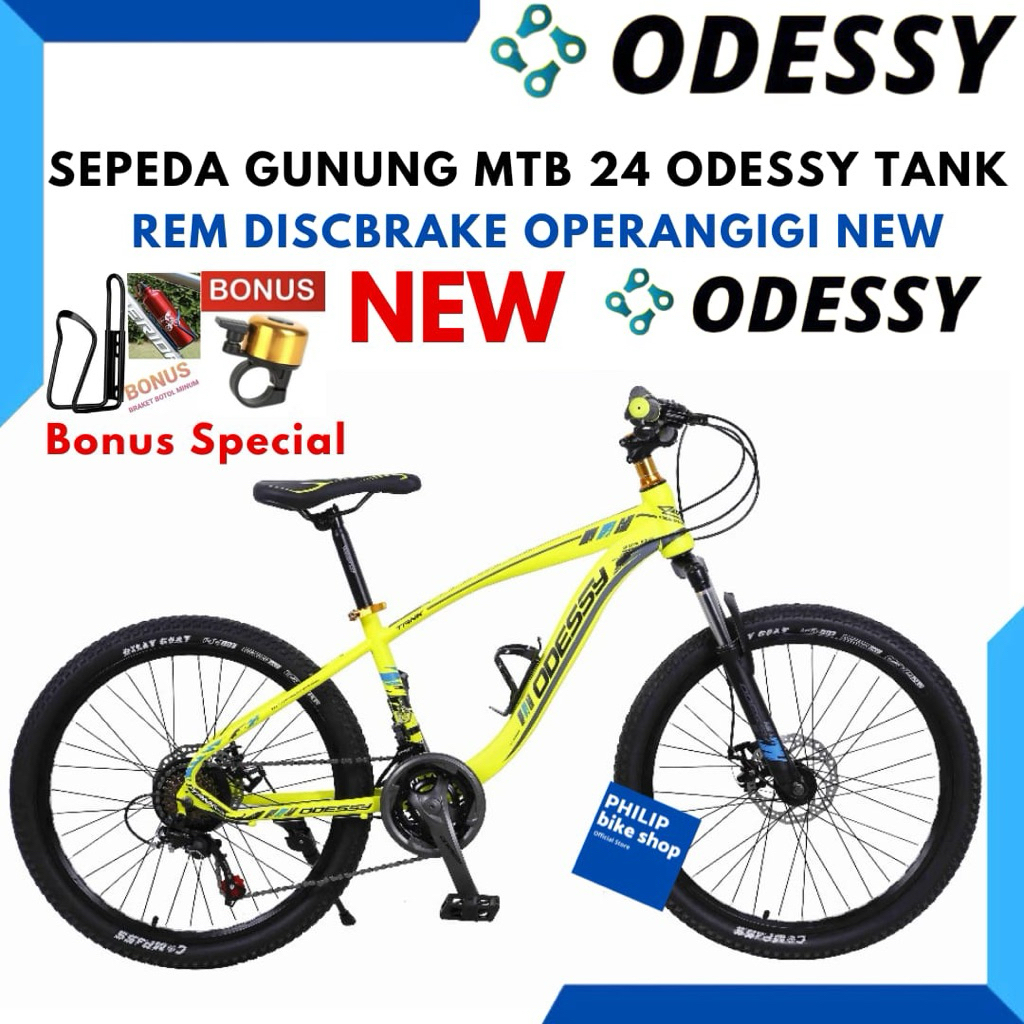 Jual Sepeda Gunung 24 MTB ODESSY TANK Rem Discbrake Operangigi New ...