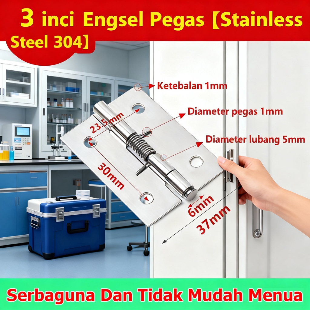 Jual 3 Inch Engsel Pintu Tutup Otomatis - Engsel Spring Pintu Otomatis ...