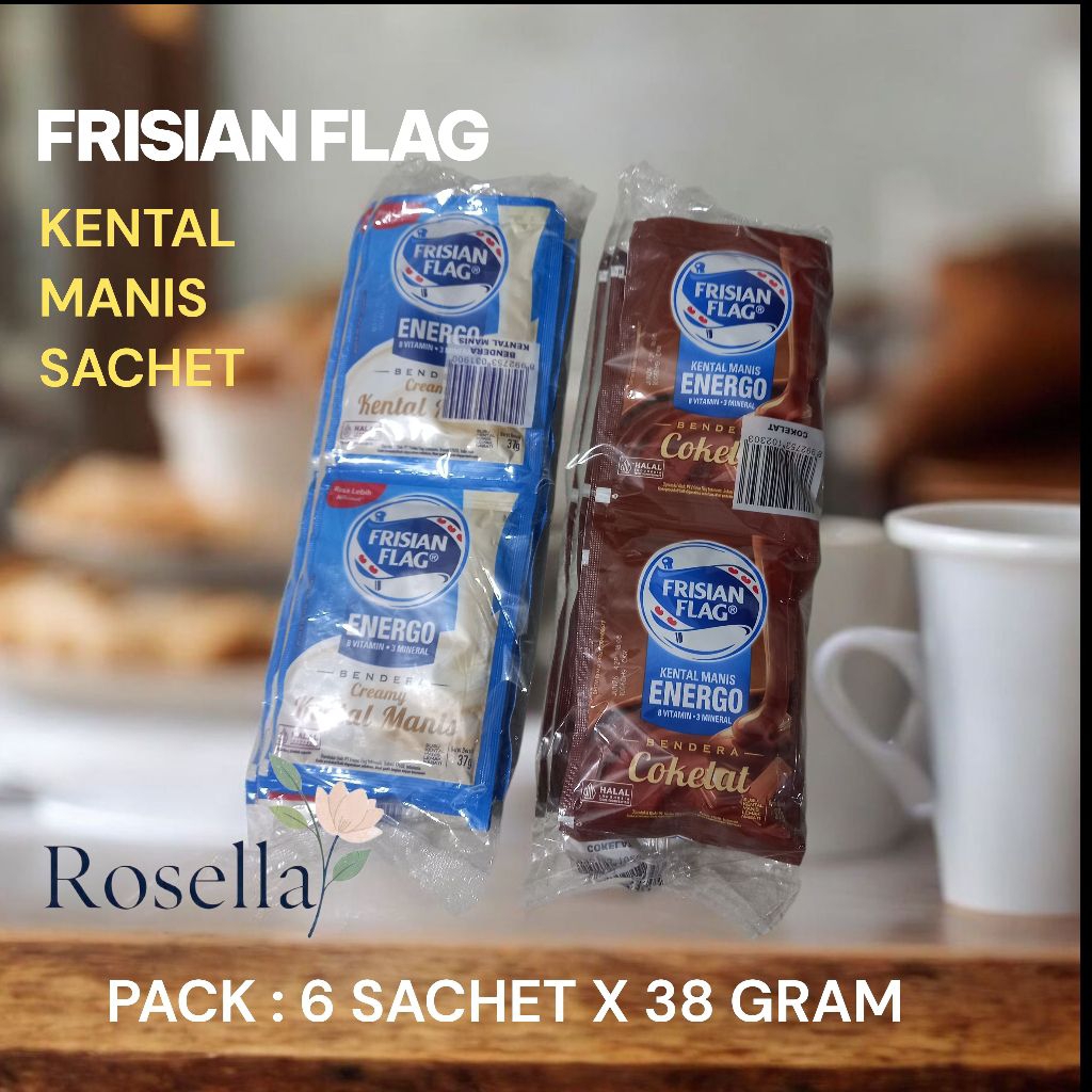 Jual FRISIAN FLAG KENTAL MANIS PUTIH & CHOKLAT SACHET, 6 Sachet X 38 ...