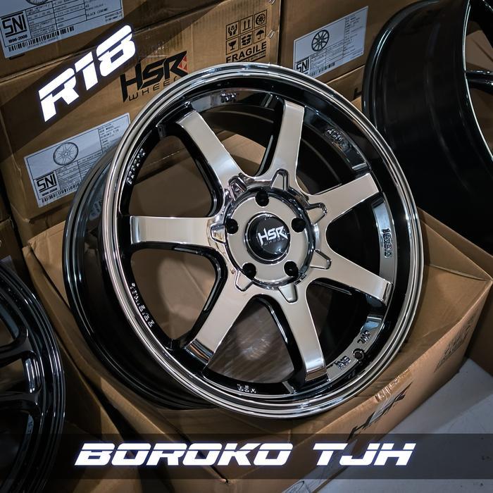 Jual Velg mobil jdm te 37 black chrome R18 cocok untuk innova rush ...