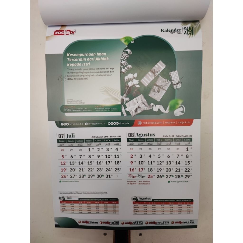 Jual Kalender Dinding Rodja 2026 M (1447 - 1448 H) - Best seller ...