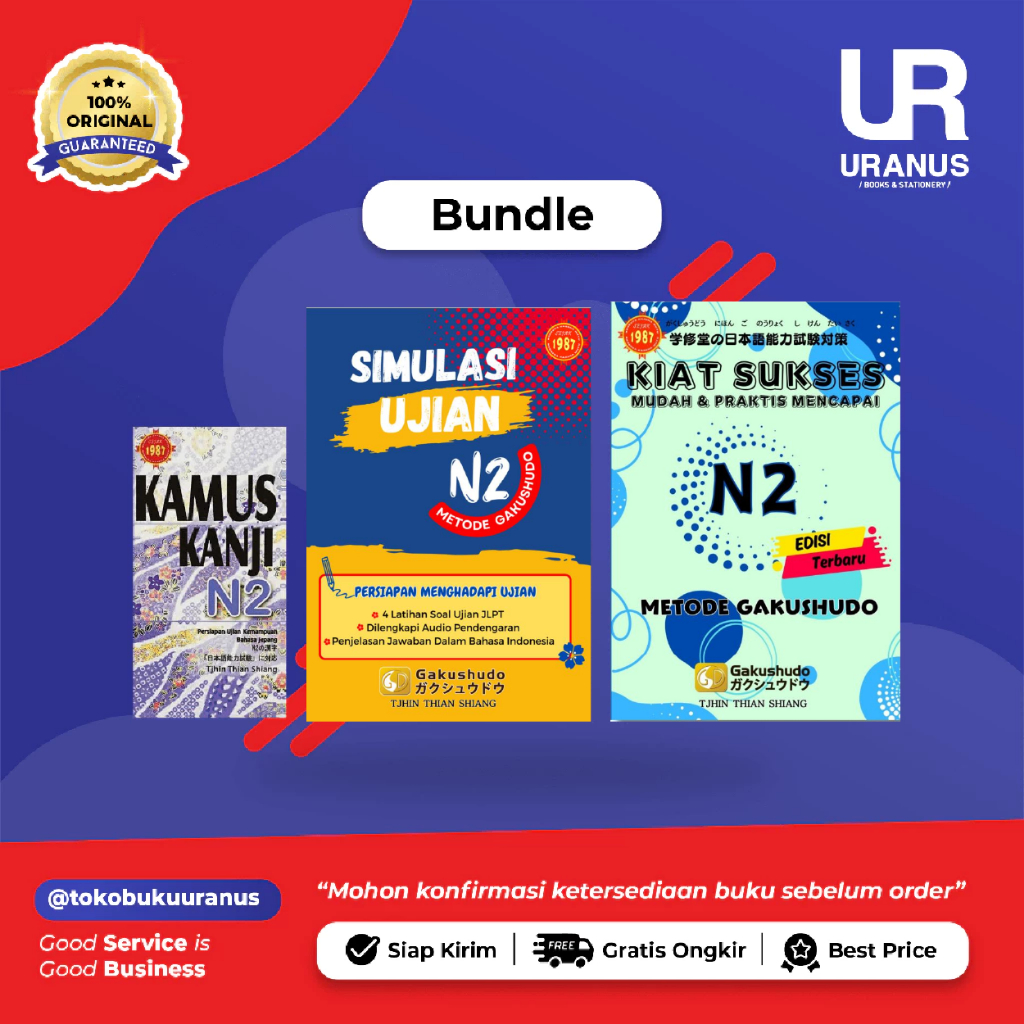 Jual BUNDLE JLPT N2 Kiat Sukses, Simulasi Ujian, & Kamus Kanji 100% ...