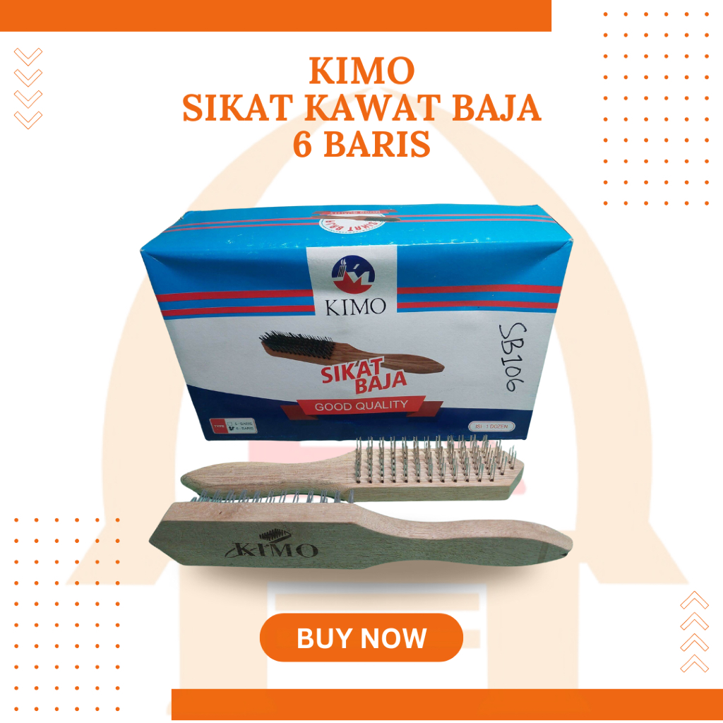 Jual KIMO Sikat Kawat Baja 6 Baris | Shopee Indonesia