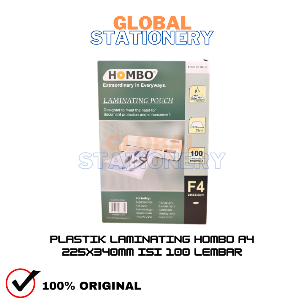 Jual Laminating Hombo Folio F4 Plastik Laminating Laminating FILM HOMBO ...
