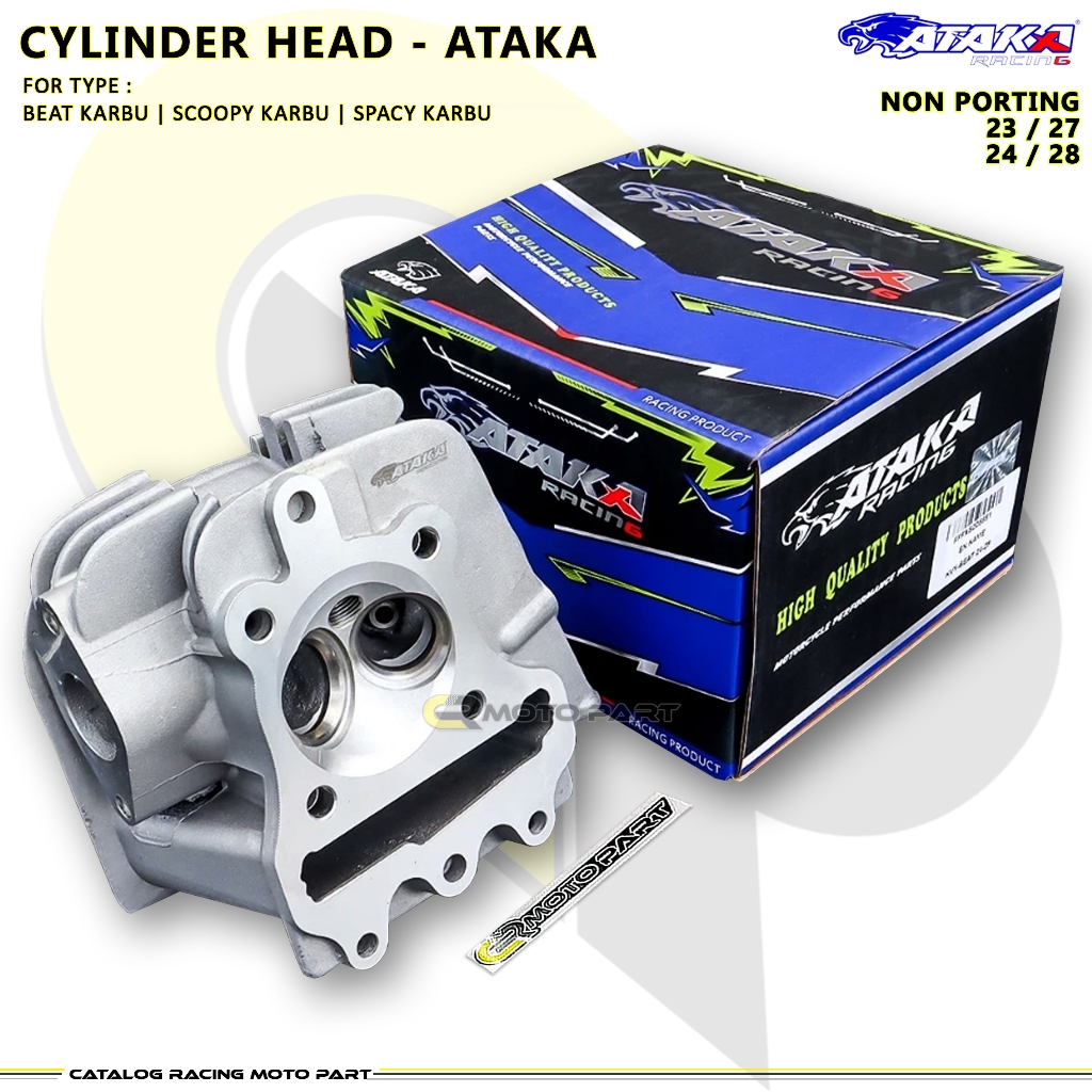 Jual ATAKA Racing Cylinder Blok Head Beat Scoopy Spacy Karbu KVY 23/27 ...