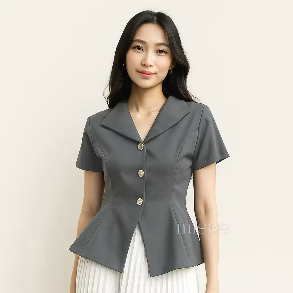 Jual Karla Top / Atasan Wanita Semiwoll Premium / Blouse Korean Style ...