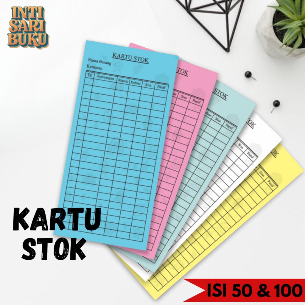Jual Kartu Stok Barang / Kartu Stok Obat Isi 100 Lembar Isi 50 Lembar ...